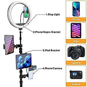 360 Photo Booth Machine 100cm for Parties with Extendable Ring Light Selfie Holder Accessories, 5 People Stand on, Automatic Spin 360 Video Camera Booth Platform Spinner, 39.4” with Flight Case