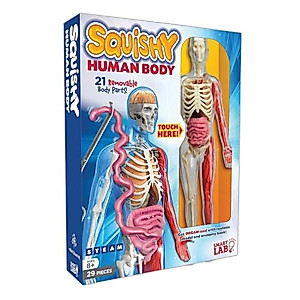 SMARTLAB Toys Squishy Human Body with 21 Removable Body Parts with Anatomy Book