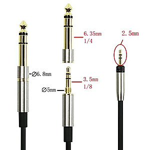 NewFantasia Replacement Audio Upgrade Cable Compatible with Sennheiser HD598, HD558, HD518, HD598 Cs, HD598 SR, HD599, HD569, HD579 Headphones 3meters/9.9feet