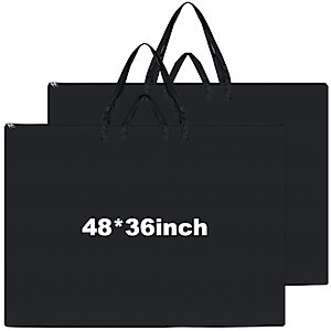 36 x 48 In Art Portfolio Bag Large Size Portable Waterproof 600D Oxford Cloth Storage Bag Large Posters Storage Bag for Artwork Artist Supply Organizer and Zippered Portfolio Folder