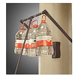 Brown Drop-Down Wardrobe Hanging Rail, Aluminum Alloy Closet Storage Rack, Adjustable Closet Rod Wardrobe Lifter Storage Rack, Adjustable 450-1150mm, Load 30KG (Size : 830-1150mm)