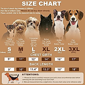 Classic Plaid Dog Turtleneck Sweater for Small Dog Pullover Knitted Sweater Pet Winter Warm Clothes Outfits for Poodle Puppy Cat Kitten Coffee Color (XXX-Large, Classic Plaid Style)