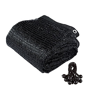 Agfabric 40% Shade Cloth with Grommets for Garden Patio, Black (6x12ft)