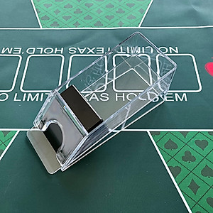 SEETOOOGAMES 4 Deck Clear Blackjack Dealing Shoe