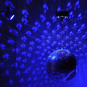 12 in Reflective Mirror Disco Ball Party Stage Effect Solid Foam Construction US Delivery