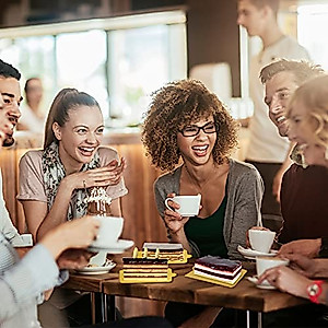 Abnaok Mini Cake Boards Golden Cardboard Mousse Cake Base 100PCS Cake Paper Board Dissert Plates Circle Patries Cardboard Cupcake Base Display Dessert Board Grease (Square Cake Base)