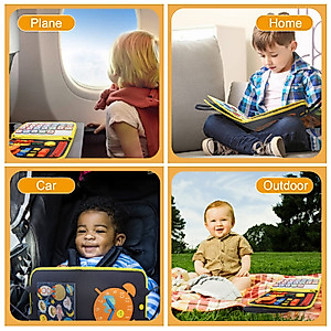 OYOCOOL Busy Board Montessori Toy for 3 4 5 Year Old Girls and Boys, Sensory Board Toys for Toddlers, Preschool Educational Toys Develop Fine Basic Dress Motor Skills