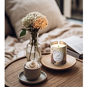 CHAMBERY Vanilla Bean Candle | Sundae Desert Artistry in Tin | Soy Wax with Lead-Free Cotton Wick | 55-Hour Burn | Timeless Aroma for All Seasons