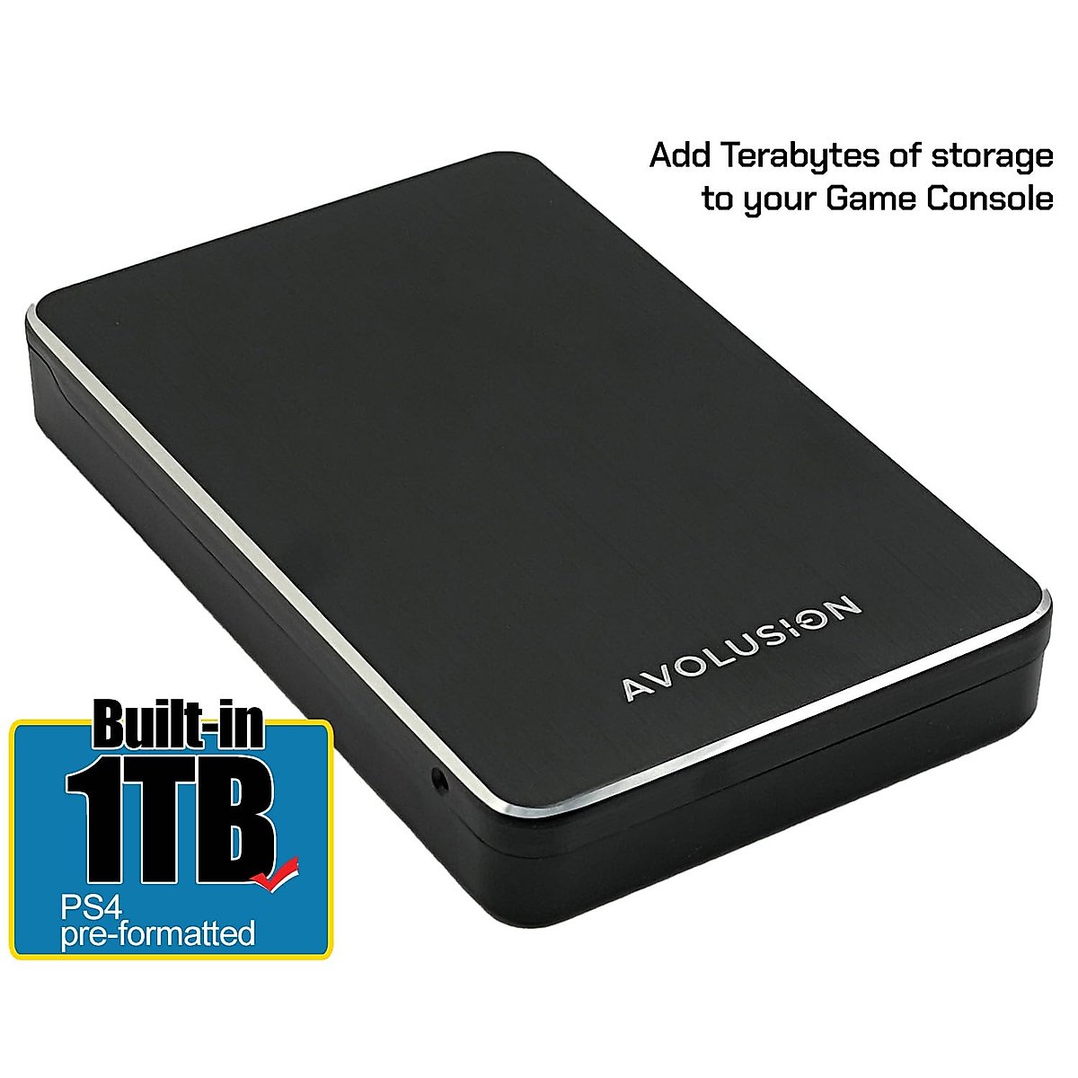 Avoluxion 1TB USB 3.0 Portable External Hard Drive (for PS4 Game Console, Pre-Formatted) - 2 Year Warranty