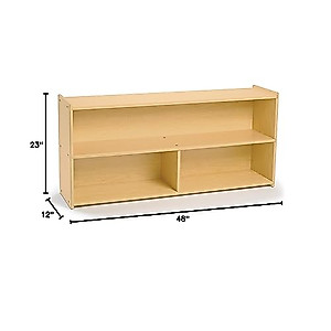 Children's Factory, ANG7148, Angeles Value Line Toddler 2-Shelf Storage, 24"H, Kids Classroom Organizer, Playroom, Daycare and Preschool Bookshelves
