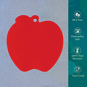 UPware Apple Shaped Spoon Rest Anti-Slip Durable Reusable Silicone Spoon Holder Kitchen Utensil Holders for Kitchen Counter Dining Table