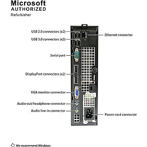 Dell Optiplex 9020 USFF Desktop Computer PC, Intel Core i5-4570s up to 3.6GHz, 16GB DDR4 RAM, 512GB SSD, DisplayPort, HDMI, DVD, AC Wi-Fi, Bluetooth, 4K Support - Windows 10 Pro 64 Bit(Renewed)