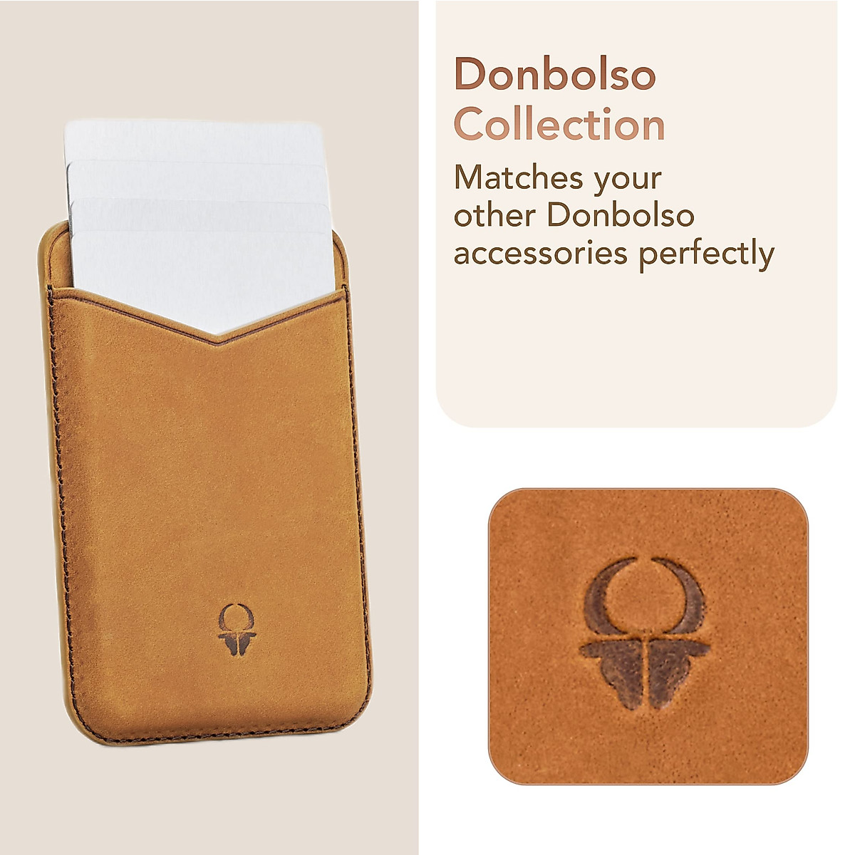 DONBOLSO Leather Case for iPhone 14 Pro Max + Wallet Bundle - Classic Leather with Anti-Scratch Microfiber Lining