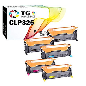 TG Imaging 5-Pack 2B/C/Y/M Compatible CLT-407S Toner Cartridge Replacement for Samsung CLP325 Color Toner Combo Pack CLP-320 CLP-320N CLP-321N CLP-325 CLP-325W CLP-326 CLX-3180 CLX-3186 Toner Printer