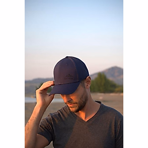 Higher Mountains EMF Protection Hat Cap 5G, 4G, Faraday Clothing (Navy Blue)