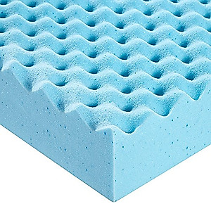 Olee Sleep I I Gel Memory Foam Air Flow Topper, King, Blue