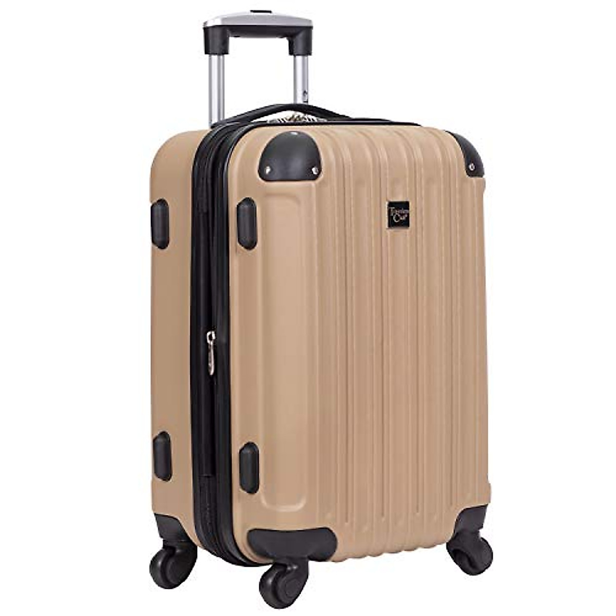 Travelers Club Midtown Hardside 4-Piece Luggage Travel Set, Expandable, Tan