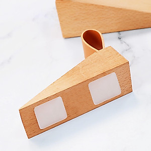 Large Wood Door Stopper, Solid Wooden Non-Slip Door Wedge, Sturdy and Durable Door Stop Wedges, Fit for Door Bottom Seam (0.2" - 2") Large 2 Pack