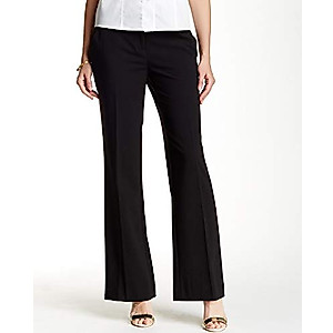 Calvin Klein Straight-Leg Classic Business Casual Pants for Women, Black, 14