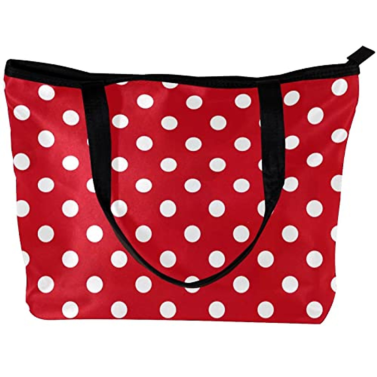 Tote Bag Women Satchel Bag Handbag Stylish Tote Handbag for Women Hobo Bag Fashion Crossbody Bag, Red White Dots Modern Pattern
