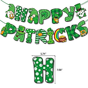 St. Patrick's Day Decorations Party-Ornaments - Irish Holiday Alphabet Banner, Saint Patricks Day for The Home Decorations