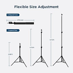 KIWI design VR Tripod Stand for Base Station HTC Vive/Valve Index/Rift Sensor Stand Aluminum Alloy VR Base Station Stand Accessories with Articulating Ball Heads(2 Pack, Base Station Not Included)