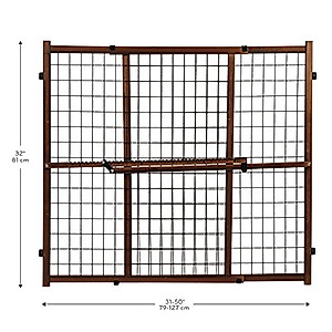 Position & Lock Tall & Wide Baby Gate, Pressure-Mounted, Farmhouse Collection