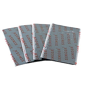 SINGER 00834 Adhesive Back Industrial Strength Hook & Loop Tape, 4-Inch by 2-Inch, 2-Count, Black