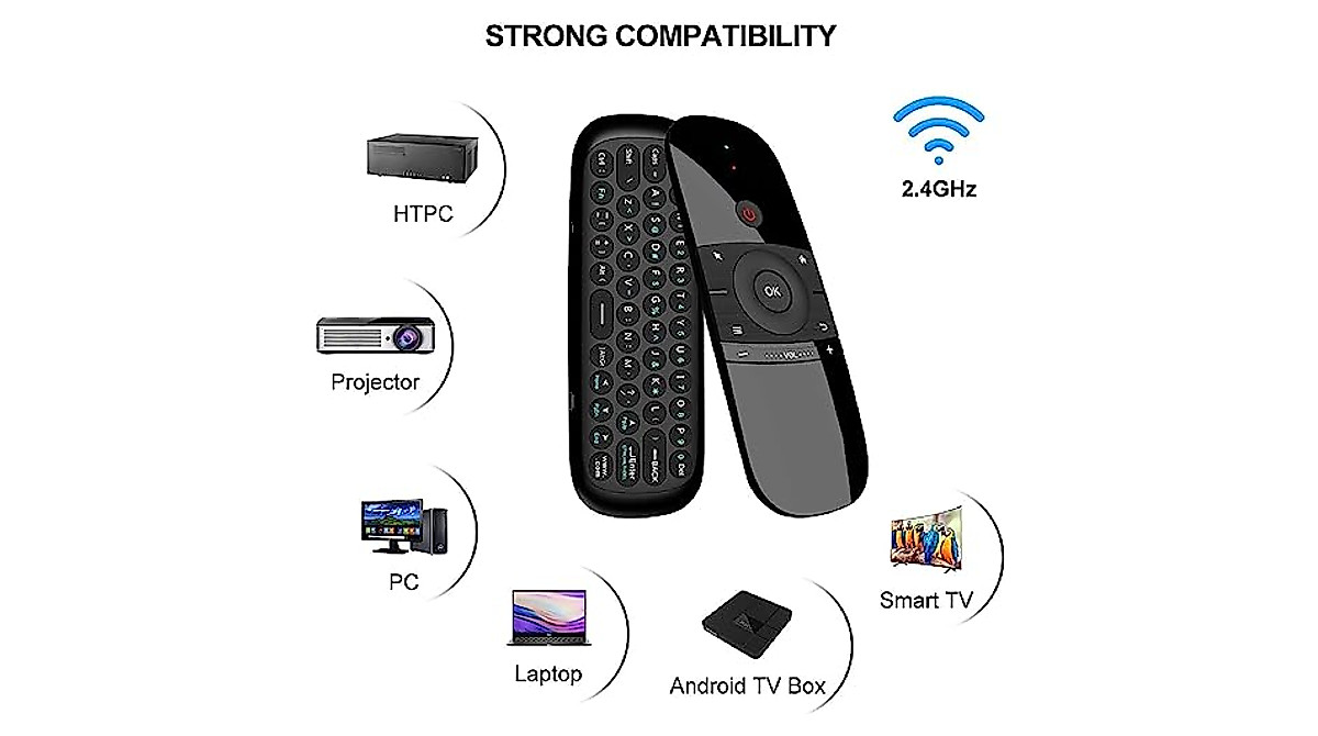 WeChip Wireless Keyboard Remote for Android TV & PCs