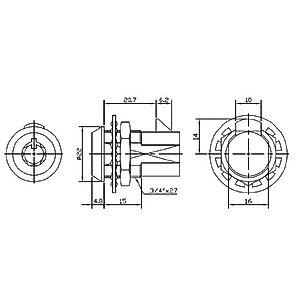 FJM Security 2537B-KA Keyed Alike Slam Lock with Chrome Finish, Keyed Alike