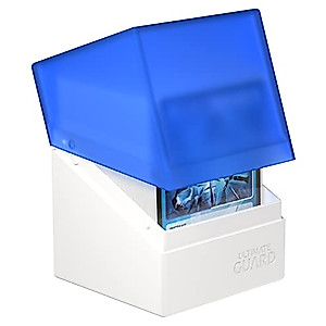 Ultimate Guard Boulder Synergy 100+, Deck Case for 100 Double-Sleeved TCG Cards, White/Blue, Secure & Durable Storage for Trading Card Games