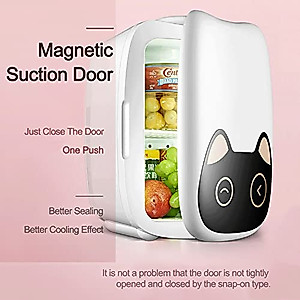 LZTET Mini Fridge for Bedroom - Car, Office Desk College Dorm Room - 12V Small Refrigerator for Food, Drinks, Skincare, Beauty Breast Milk (White)