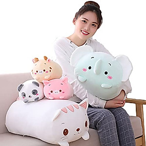 hitoshe Panda Plush Stuffed Animal, Cute Panda Plushie Cylindrical Body Pillow Toy Gifts for Kids Birthday, Valentine, Christmas, 8inch