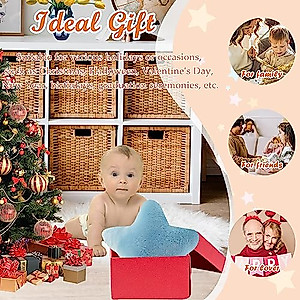 AUCOOMA 15.7" Star Pillow Blue Plush Star Shaped Pillow Stuffed Hugging Toy Decor Gift