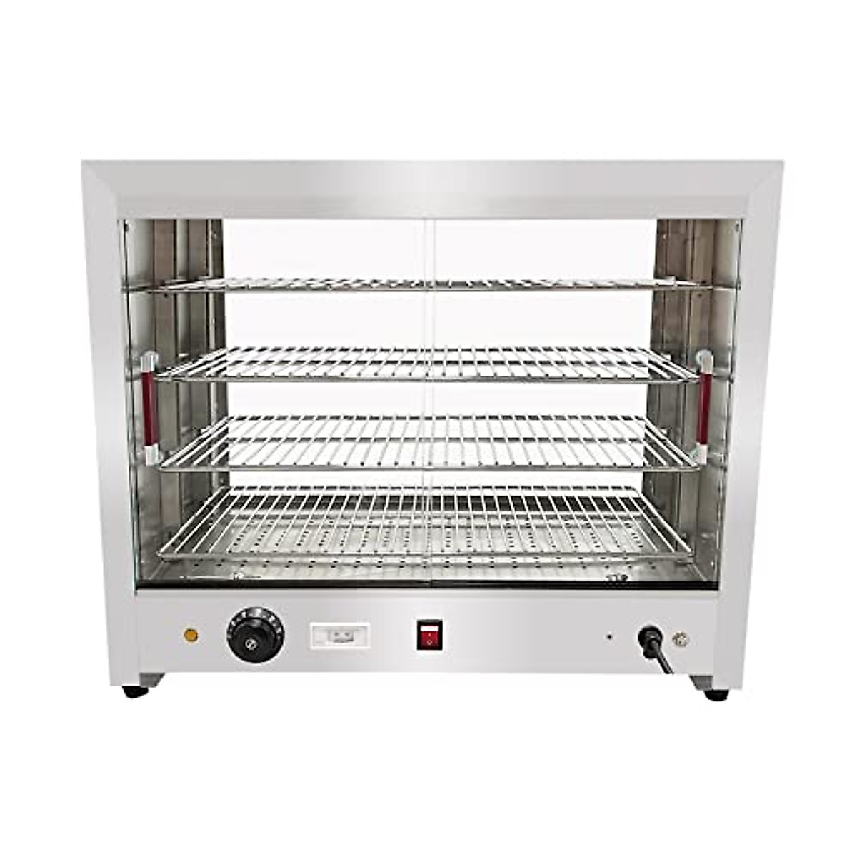 Countertop Pie Warmer Hot Food Display Cabinet Glass Warming Showcase 25" 4 Shelves 1kw (580)