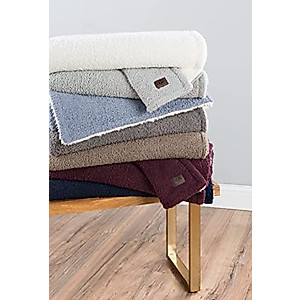 UGG Ana Knit Throw Blanket - Plush Oversized Reversible Accent Blanket - 50" x 70" - Port