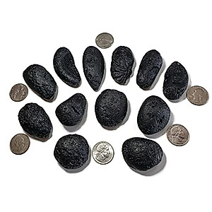 1pc Indochinite Super Black Tektite 38-67mm Specimen Very Rare Glass Naturally Formed from Meteorite Impact & Found in The Vietnam Area of The Strewnfield