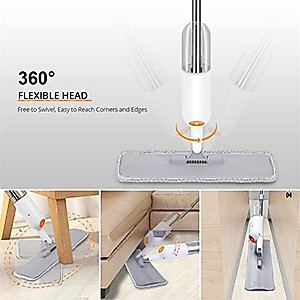 Hand Spray Mop Floor House Cleaning Tools Mop for Wash Floor Lazy Flat Floor Cleaner Mop with Replacement Microfiber Pads