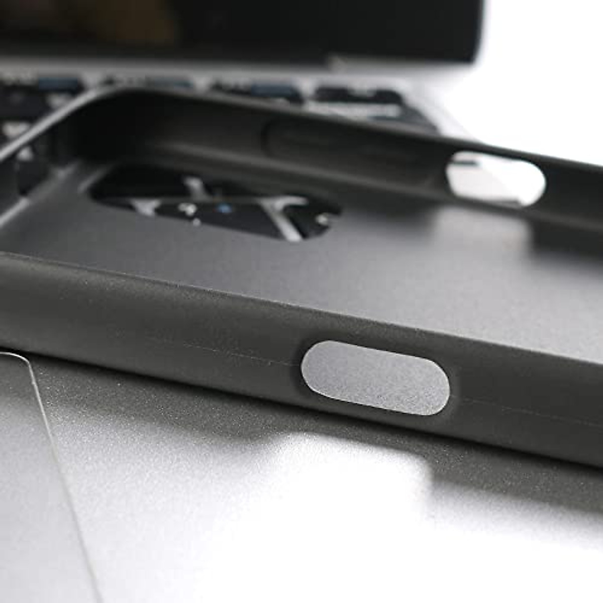 Futanwei Compatible with BLU C5 Max Case & Screen Protectors | BLU C5 Max Case with Ring Grip Finger Holder Stand | [3 Pack] BLU C5 Max Tempered Glass Screen Protectors | Slim Matte Black TPU Case