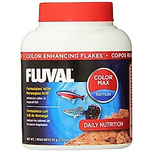 Fluval Color Enhancing Flakes Fish Food 35gm, 1.23-Ounce