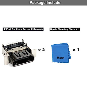 Aosai 2pcs HDMI-Port Replacement for Xbox Series X, Display Socket Jack Connector Replacement for XSX Console, Original OEM Quality (for Xbox Series X, Sliver - 2 Pcs)