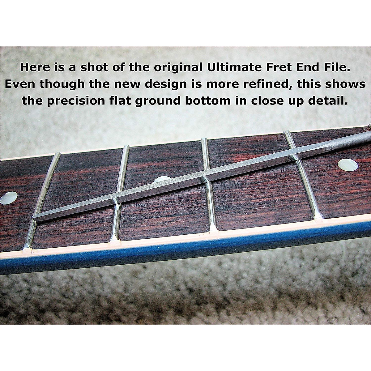 FretGuru Ultimate Fret End File 2 - Fix Sharp Fret Ends, Fret Sprout, Fret End Dressing File Pro Luthier Tool Guitar Tech [FINALLY AVAILABLE AGAIN - ADVANCED NEW DESIGN SHIPPING NOW]