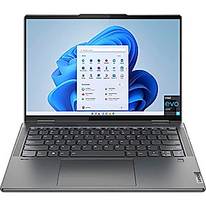 Lenovo 2022 Yoga 7i 2-in-1 Laptop 14in 2.2K Touchscreen Intel EVO Platform 12th Core i5-1235U Iris Xe Graphics 8GB LPDDR5 1TB SSD WiFi 6E Thunderblt4 HDMI Backlit Fingerprint Win 10 Pro w/TLG USB