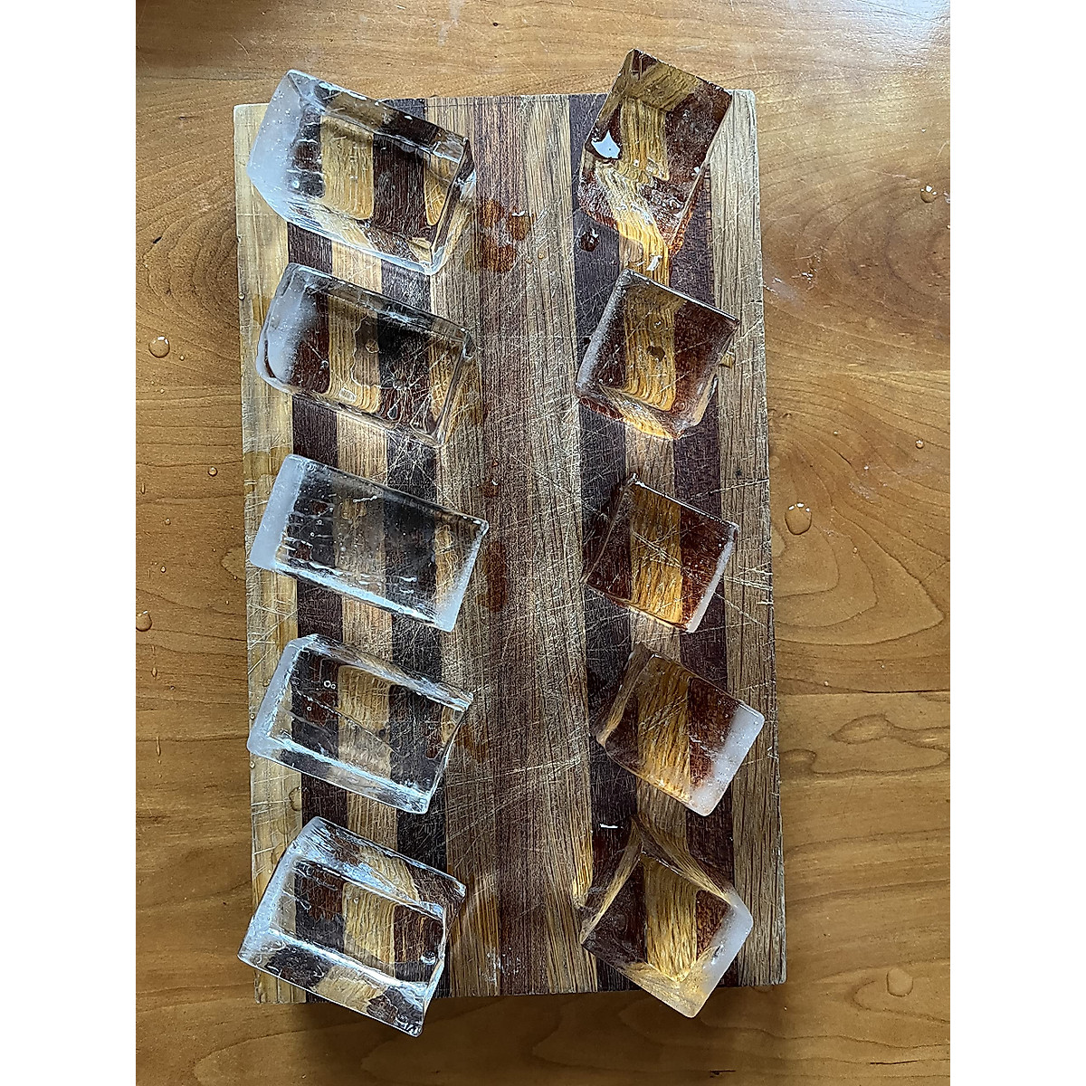 ClearlyFrozen High Capacity (21 x 1.3 Inch) Home Clear Ice Cube Tray/Ice Cube Maker with Multi-Size Mold Design Expandable to 21 1.3 x 1.3 x 2 Inch Ice Rectangles