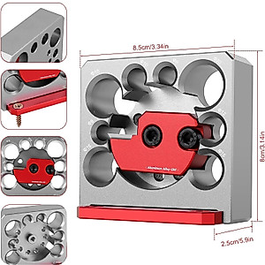 Dowel Maker Jig Kit, Metric 8mm to 20mm Adjustable Dowel Maker with Carbide Blade, Electric Drill Milling Dowel Cutter Round Rod Auxiliary Tool Adapters for Wooden Rods Sticks Woodworking Tools