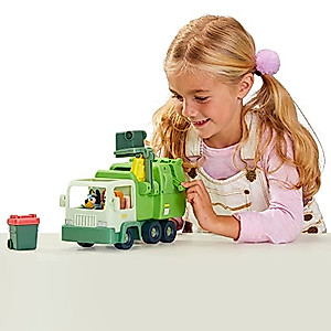 Garbage Truck - 2.5" Bluey and Bin Man poseable Figures with Playset, Multicolor