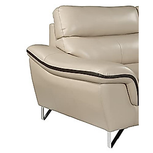 Blackjack Furniture Bailey Leather Match Upholstered Living Room Loveseat, Beige
