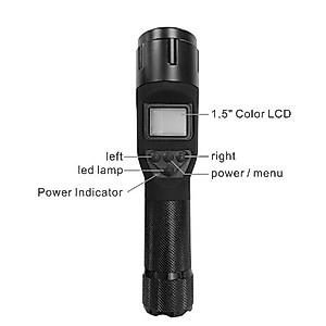 Vividia Waterproof LED Flashlight DVR Inspection Camera with Photo/Video/Audio Recordable Capability and 1.5” LCD Monitor
