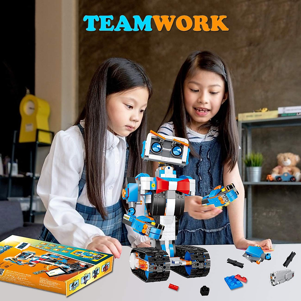 okk STEM Robot Building Block Toys for Kids, Remote and APP Controlled Engineering Science Educational Assembling Learning Kits Intelligent Creative Set for Boys Girls Gift 𝟮𝟬𝟮𝟯 𝙪𝙥𝙜𝙧𝙖𝙙𝙚