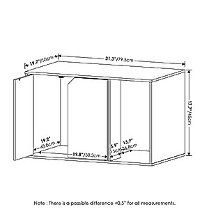 Furinno Peli Litter Box Enclosure, Columbia Walnut